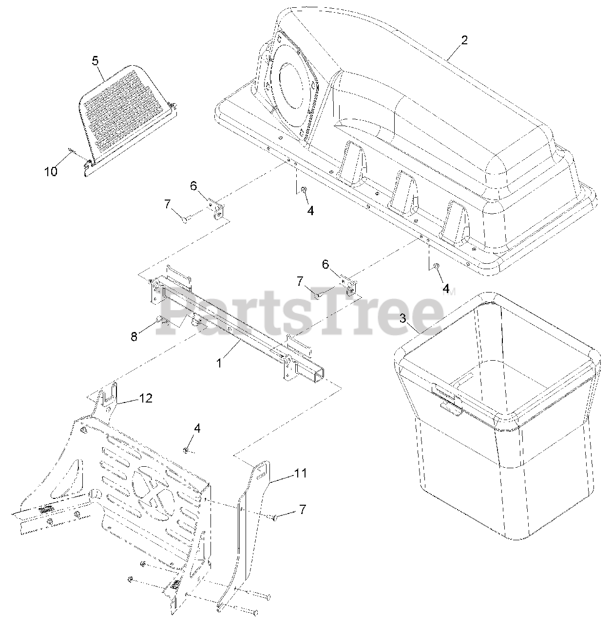 Exmark 116-5000 - Exmark Bagger for 48" & 50" Pioneer Mower (SN ...