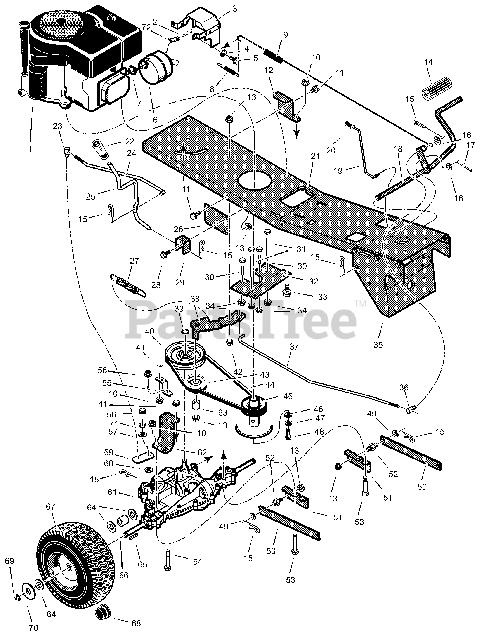 Murray 309029x51A - Murray 30" Rear-Engine Riding Mower (2002) Motion ...