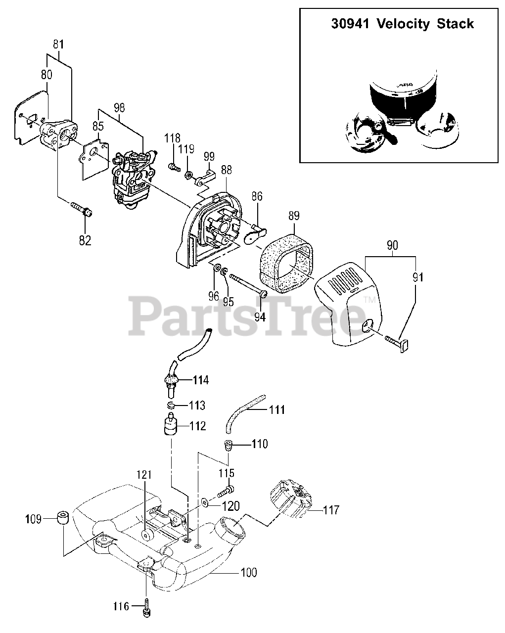 Tanaka PB-SE833 - Tanaka Bladez Moby 33cc PowerBoard Fuel System Parts ...