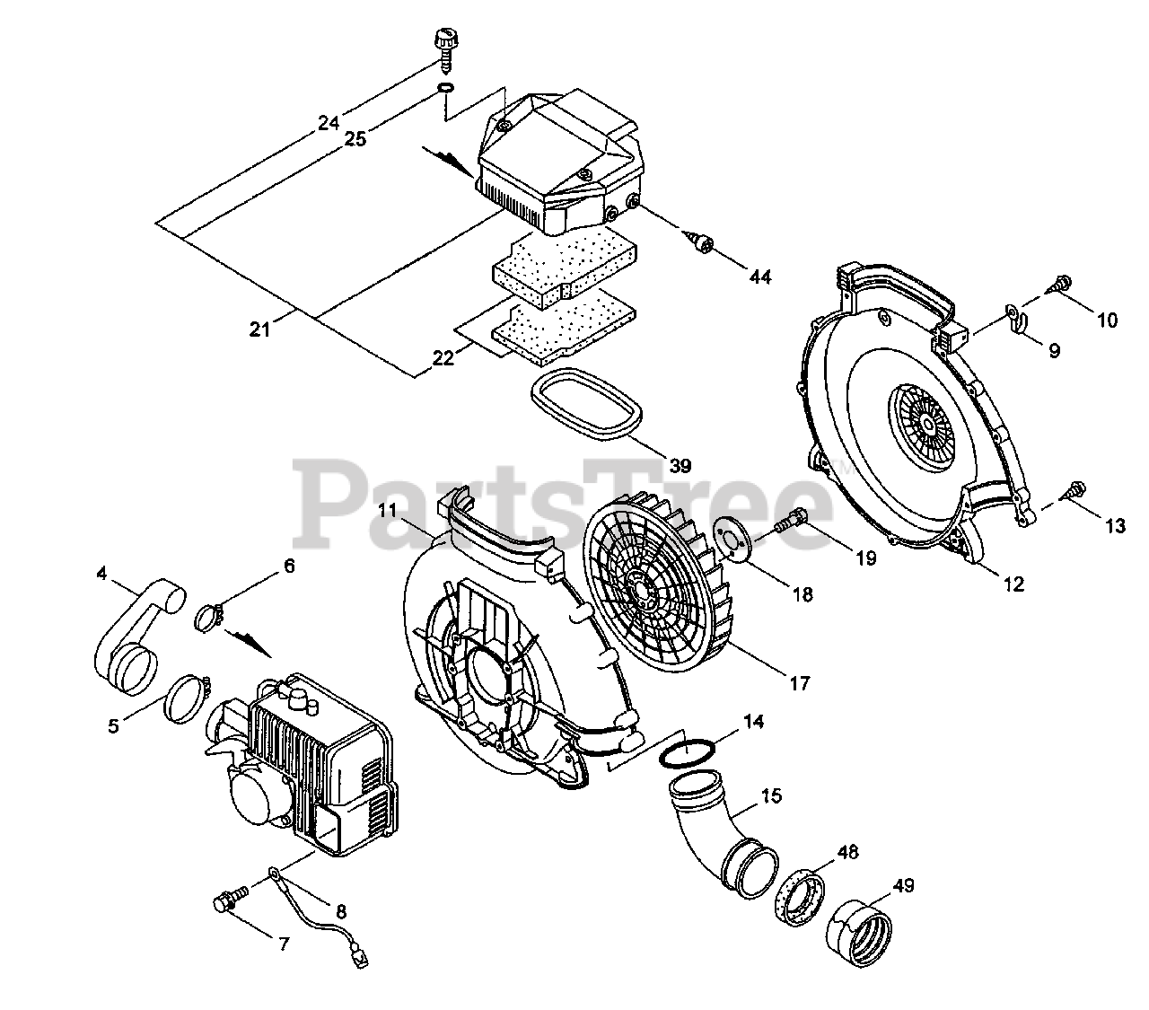 Tanaka TBL-7600 - Tanaka Backpack Blower Blower Parts Lookup with ...