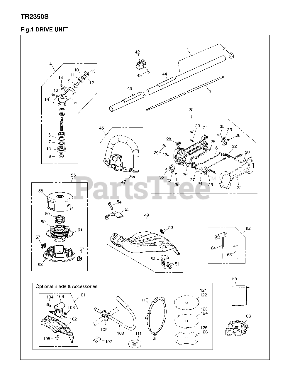 RedMax TR 2350 S - RedMax String Trimmer (SN: 90200101 & Above) (2010 ...