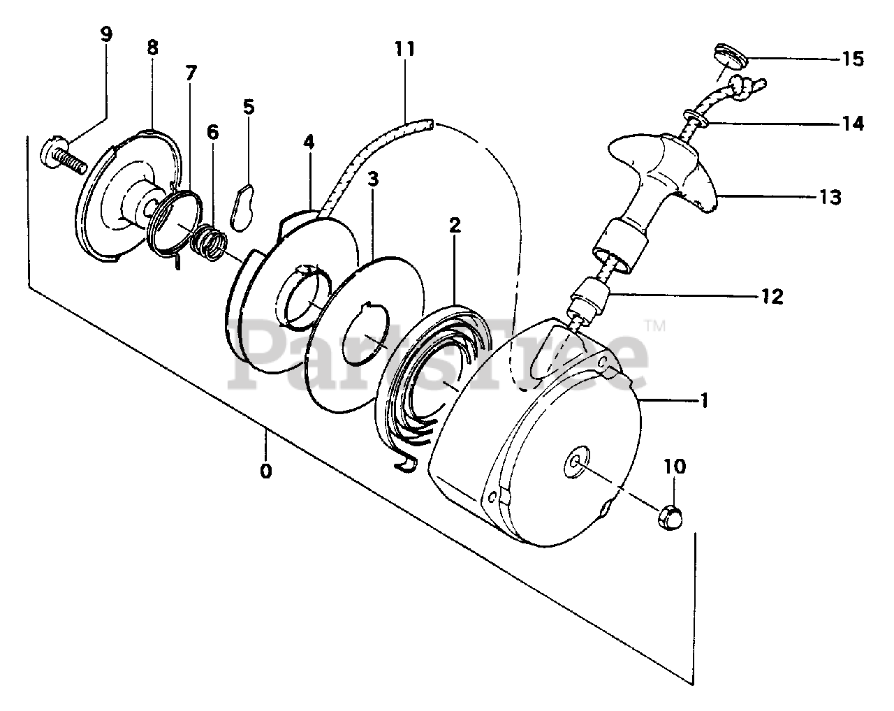 Tanaka DEG-600 - Tanaka Portable Generator Recoil Starter Parts Lookup ...