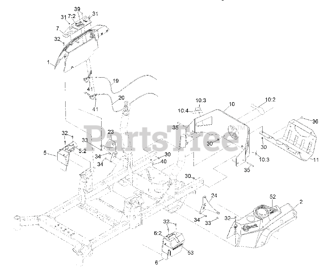Exmark RAE708GEM52300 - Exmark 52" Radius E-Series Zero-Turn Mower ...