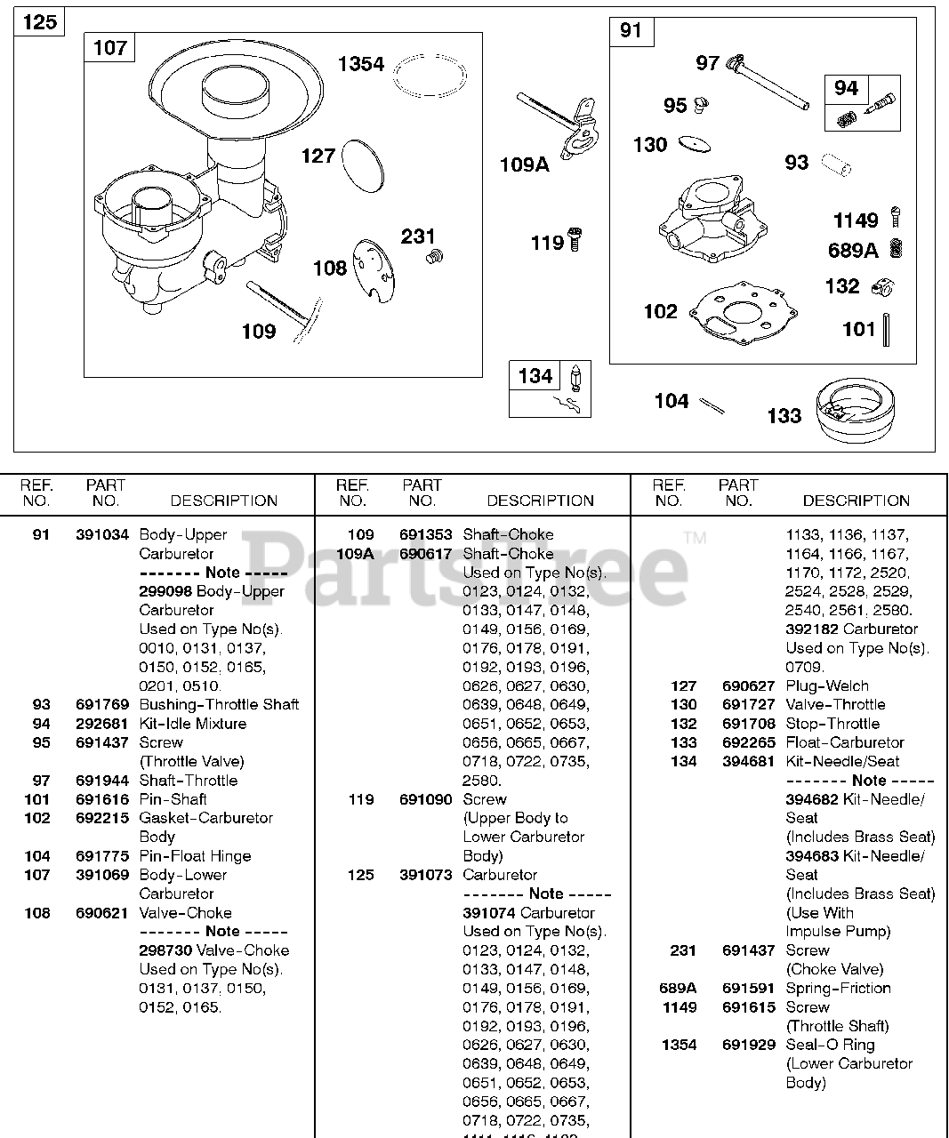 Briggs & Stratton 243431-0123-XX - Briggs & Stratton Horizontal Engine ...