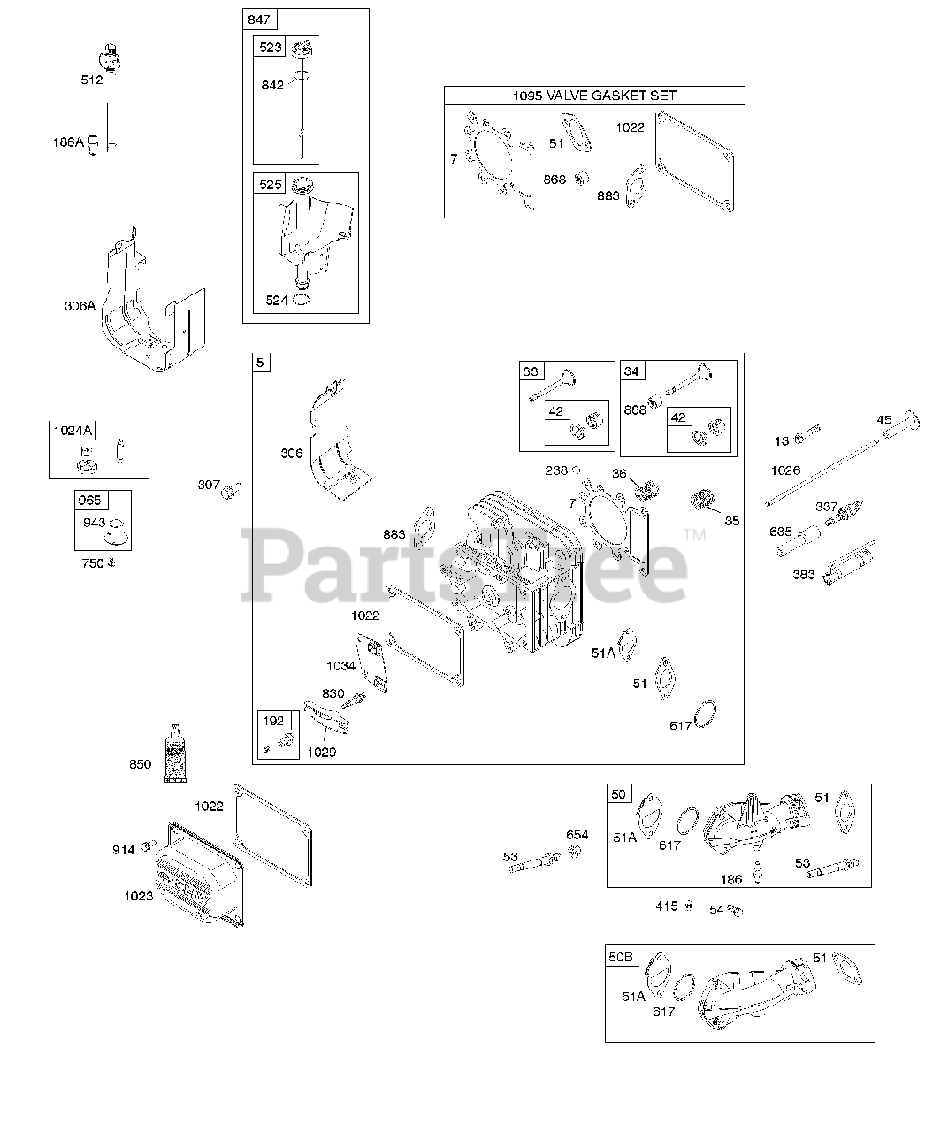 Briggs & Stratton 31C707-3346-G6 - Briggs & Stratton Vertical Engine ...