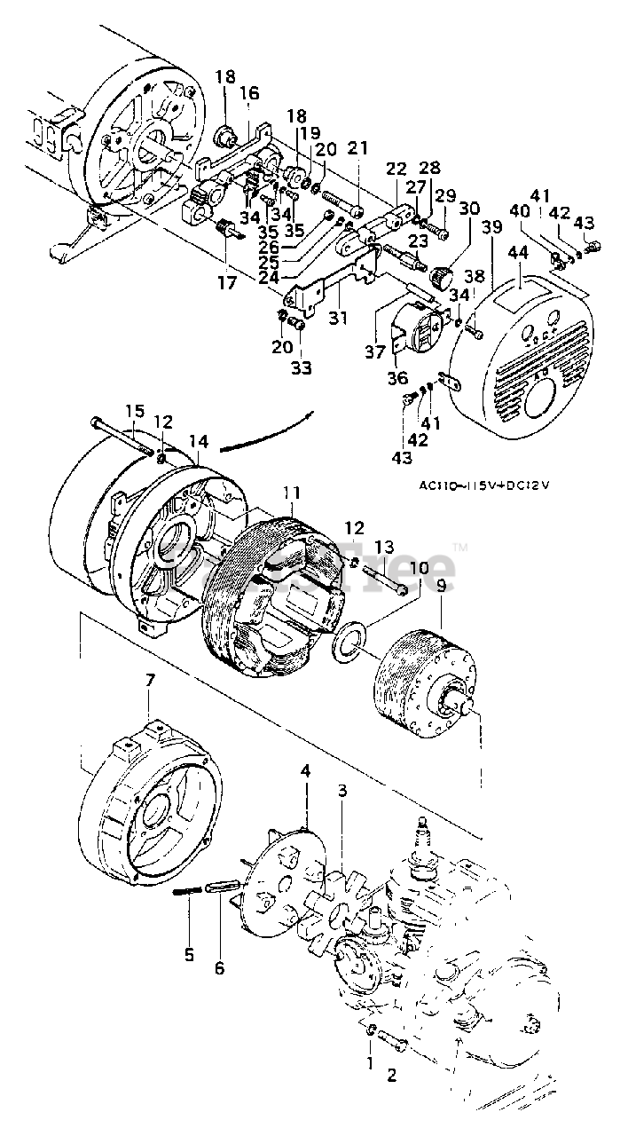 Tanaka QEG-250 - Tanaka Portable Generator Generator Parts Lookup with ...