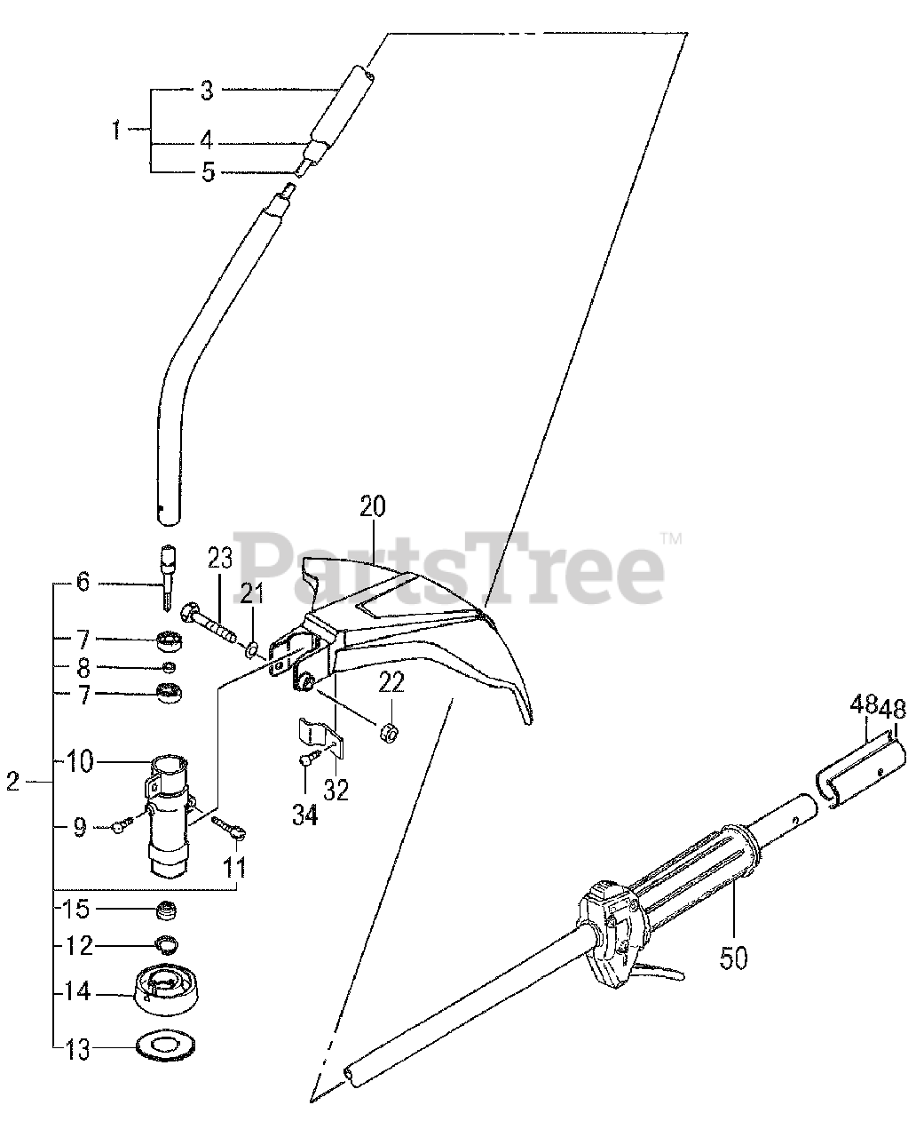 Tanaka TBC-225C - Tanaka String Trimmer Drive Shaft & Safety Guard ...