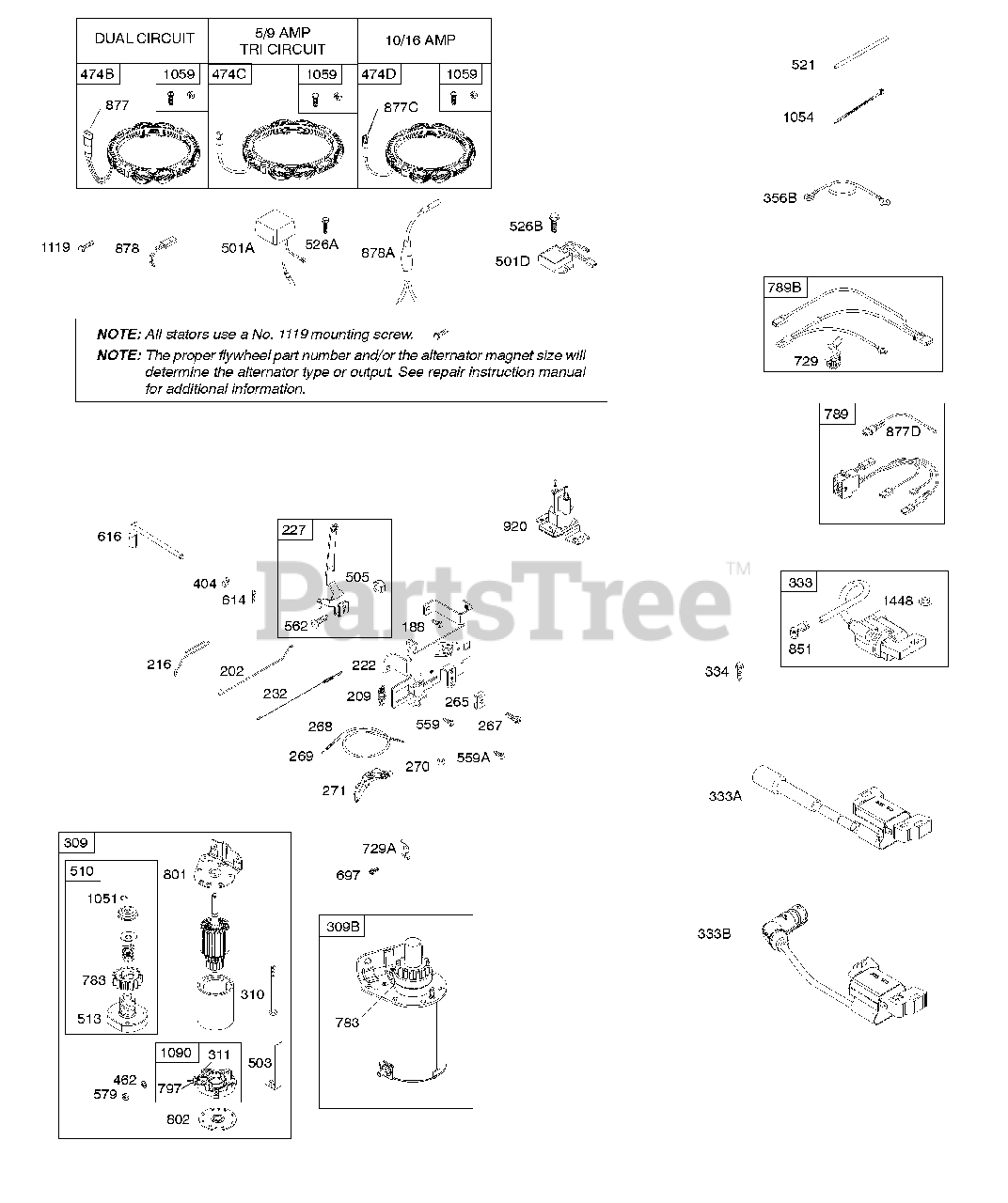 Briggs & Stratton 31C707-0154-E1 - Briggs & Stratton Vertical Engine ...