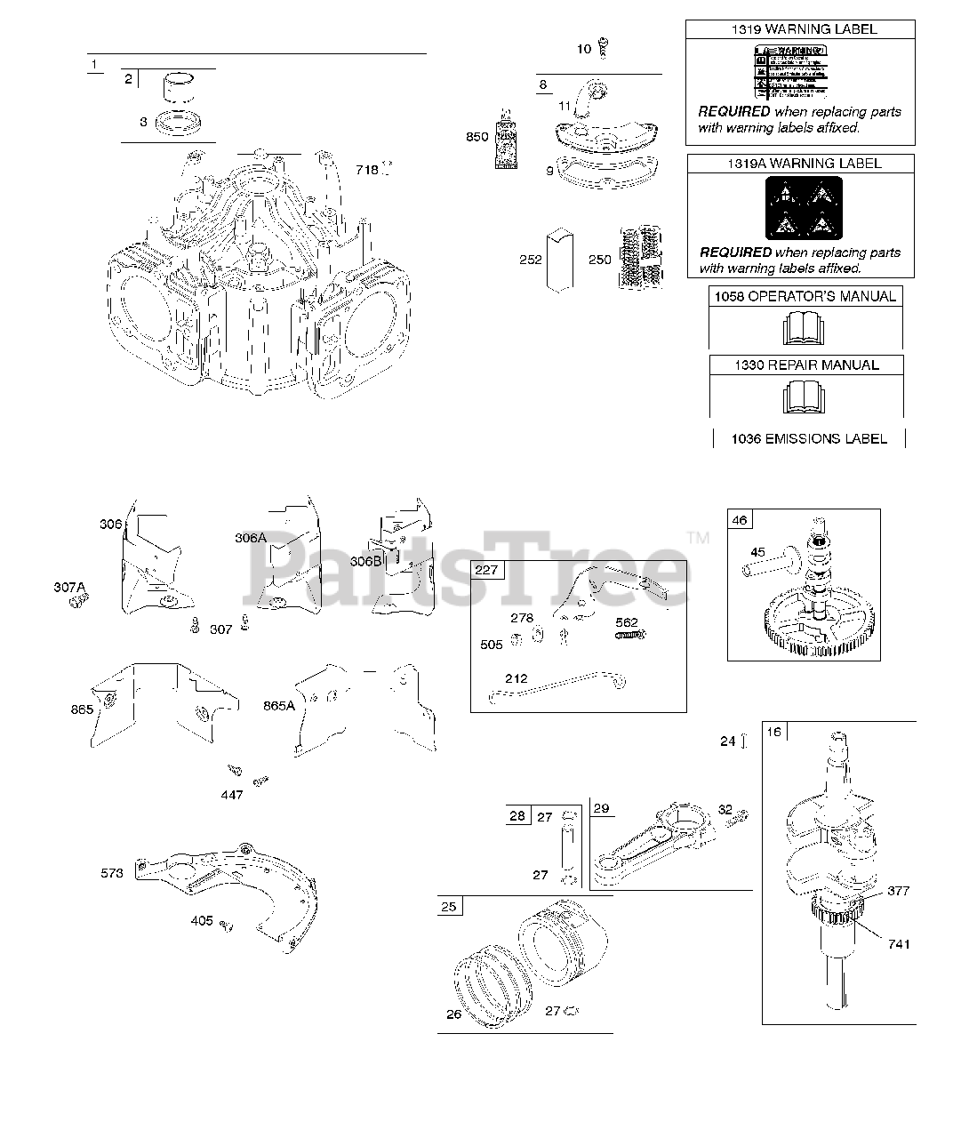 Briggs & Stratton 445577-1187-B1 - Briggs & Stratton Vertical Engine ...