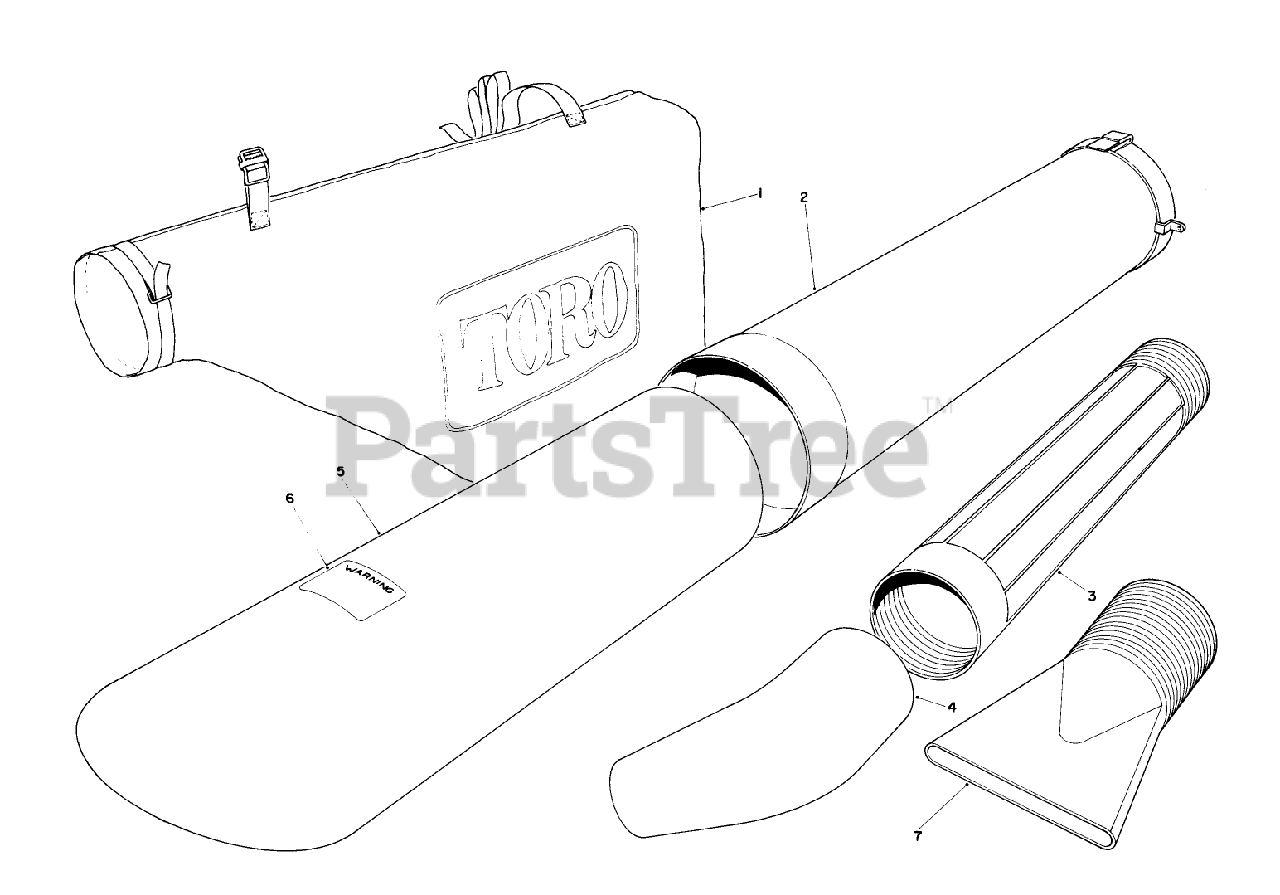 Toro 51540 (500 TBX) - Toro Rake-O-Vac Blower Vacuum (SN: 005000001 - 005999999) (1985) RAKE-O ...