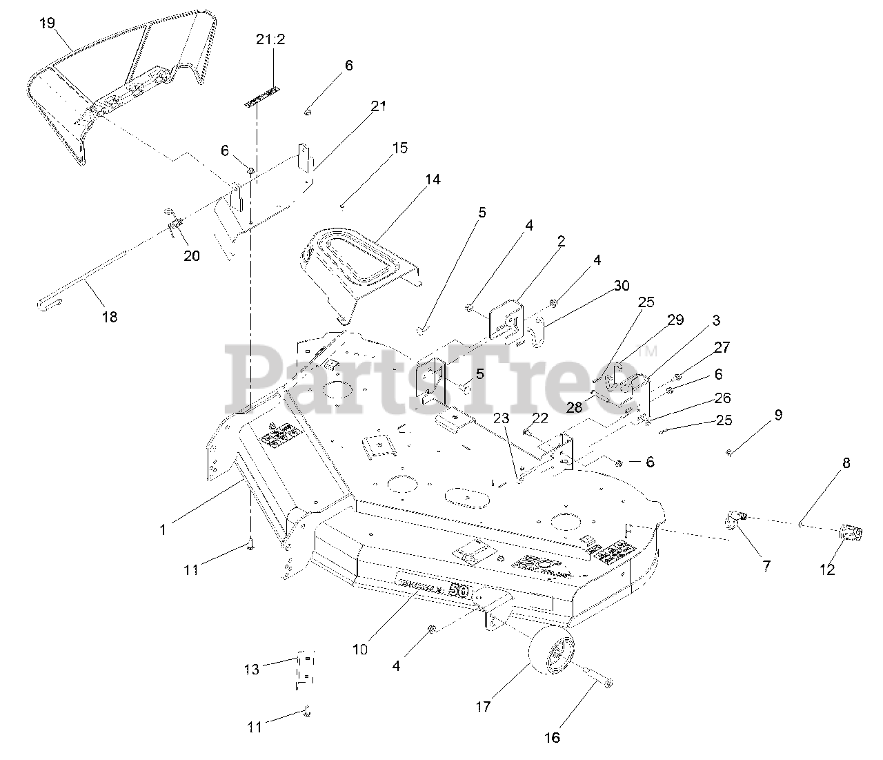 Exmark QTS708GEM50200 - Exmark 50" Quest S-Series Zero-Turn Mower ...