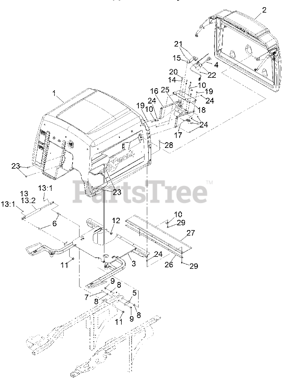 Exmark NVS730AKC48000 - Exmark 48" Navigator Front Mount Mower, Kohler ...