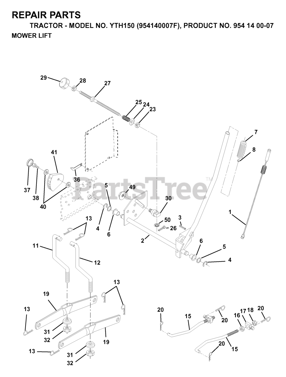 Husqvarna YTH 150 (954140007-F) - Husqvarna Yard Tractor (1998-07 ...