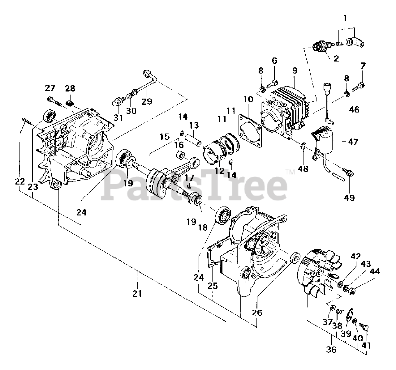 Tanaka ECS-4000 - Tanaka Chainsaw Engine Parts Lookup with Diagrams ...