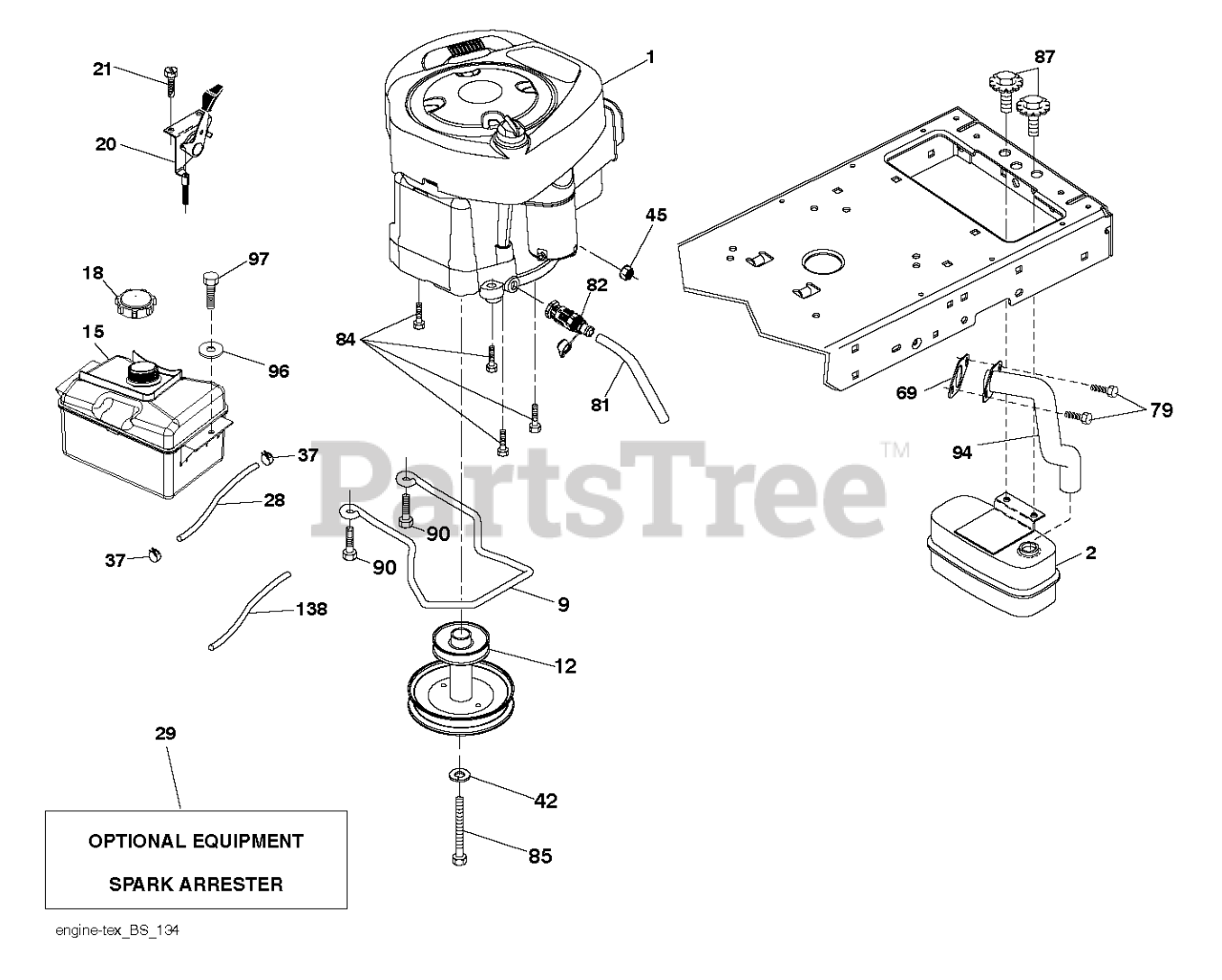 Husqvarna YTH 18542 (960450059-01) - Husqvarna 42" Yard Tractor (2020 ...
