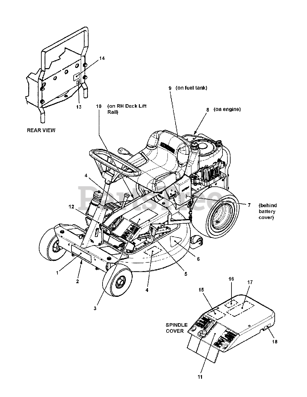 Snapper E 331523KVE (7800119) - Snapper 33" Rear-Engine Riding Mower ...