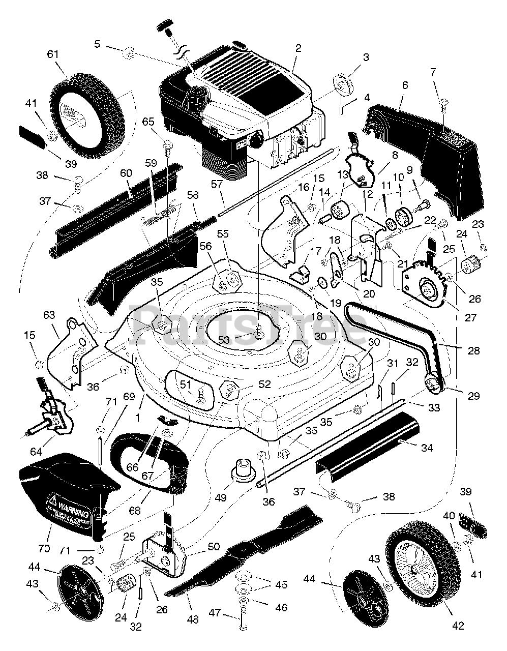 Murray 20706x6A - Murray Ultra 20" Walk-Behind Mower (1998) Mower ...