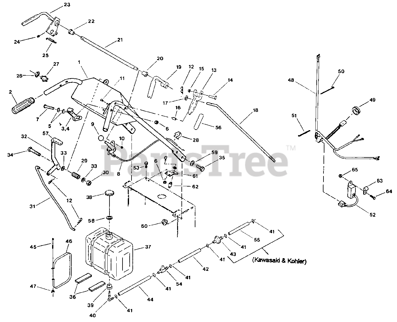 Exmark M48-14K-5 - Exmark 48" Metro Walk-Behind Mower, 14hp Kawasaki ...