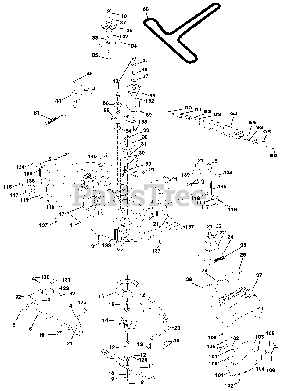 Husqvarna YTH 150 (954140007) - Husqvarna Yard Tractor (1999-03) Mower ...