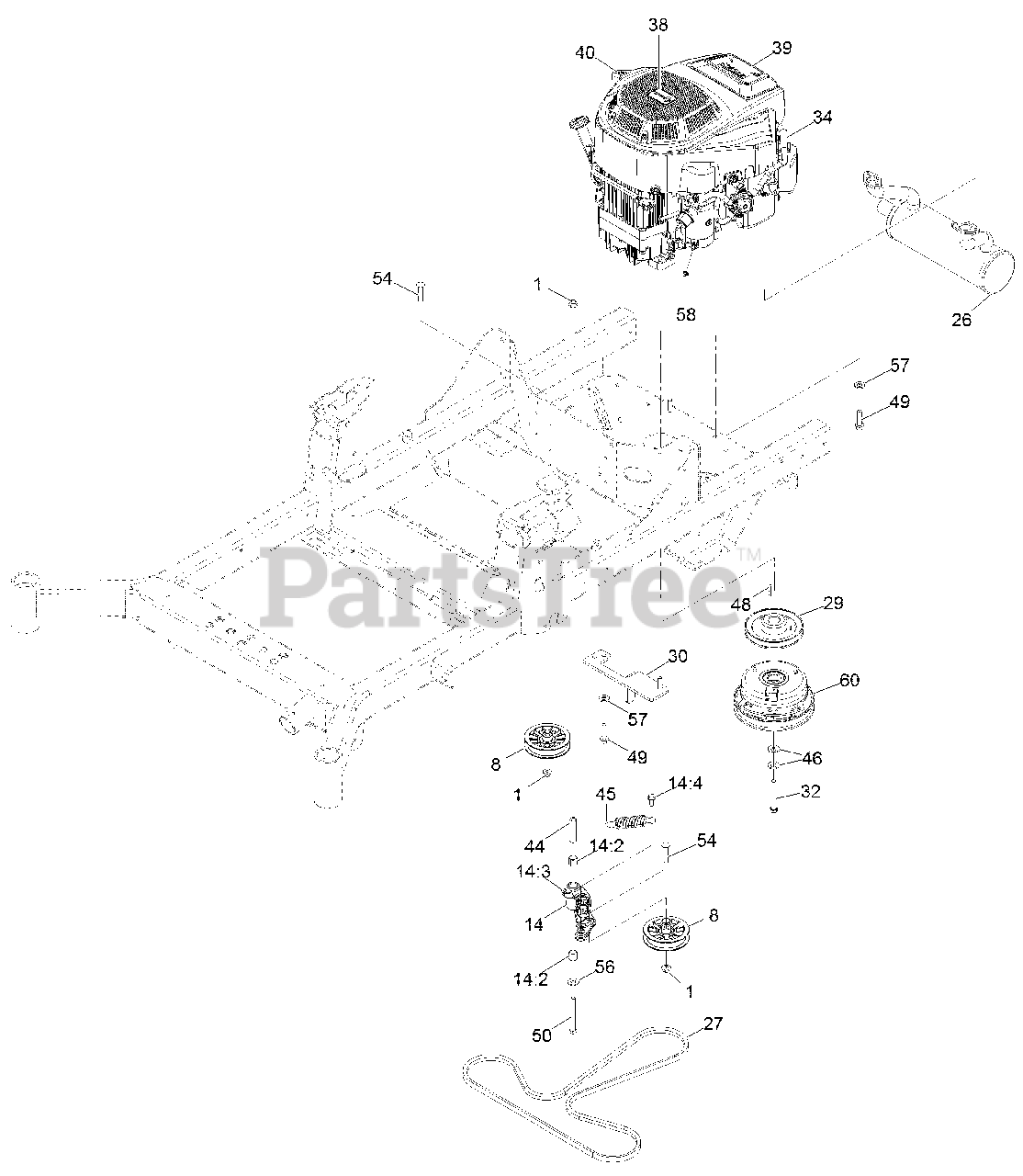 Exmark RAE708GEM60300 - Exmark 60" Radius E-Series Zero-Turn Mower ...