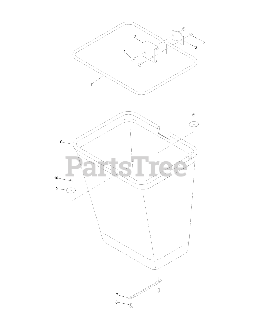 Exmark 126-6954 - Exmark Ultra Vac Bagger for Radius Mower, Heavy Duty ...