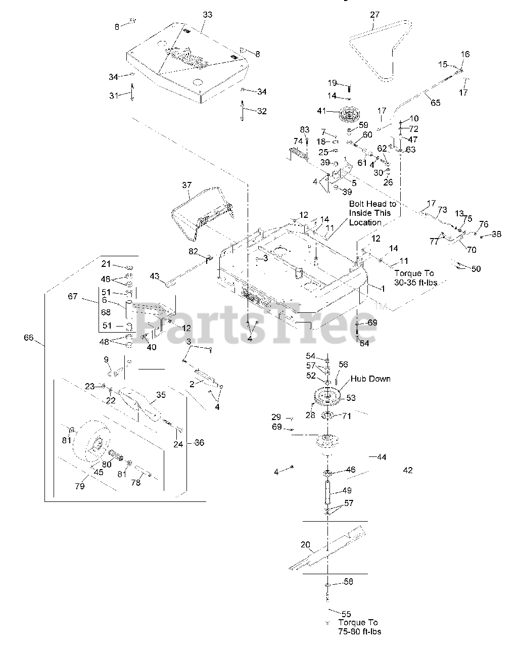 Exmark MG481KA362 - Exmark 36" Metro Walk-Behind Mower, Kawasaki FS481V ...