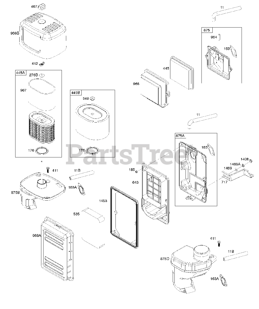 Briggs & Stratton 25T232-0009-G1 - Briggs & Stratton Horizontal Engine ...
