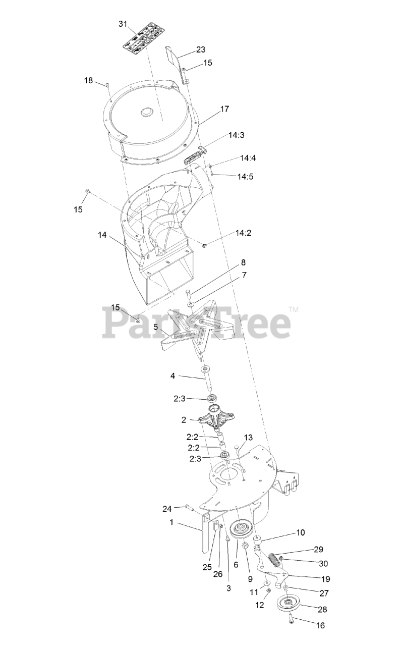 Exmark 135-2604 - Exmark Radius Ultra Vac Bagger (SN: 408644346 ...