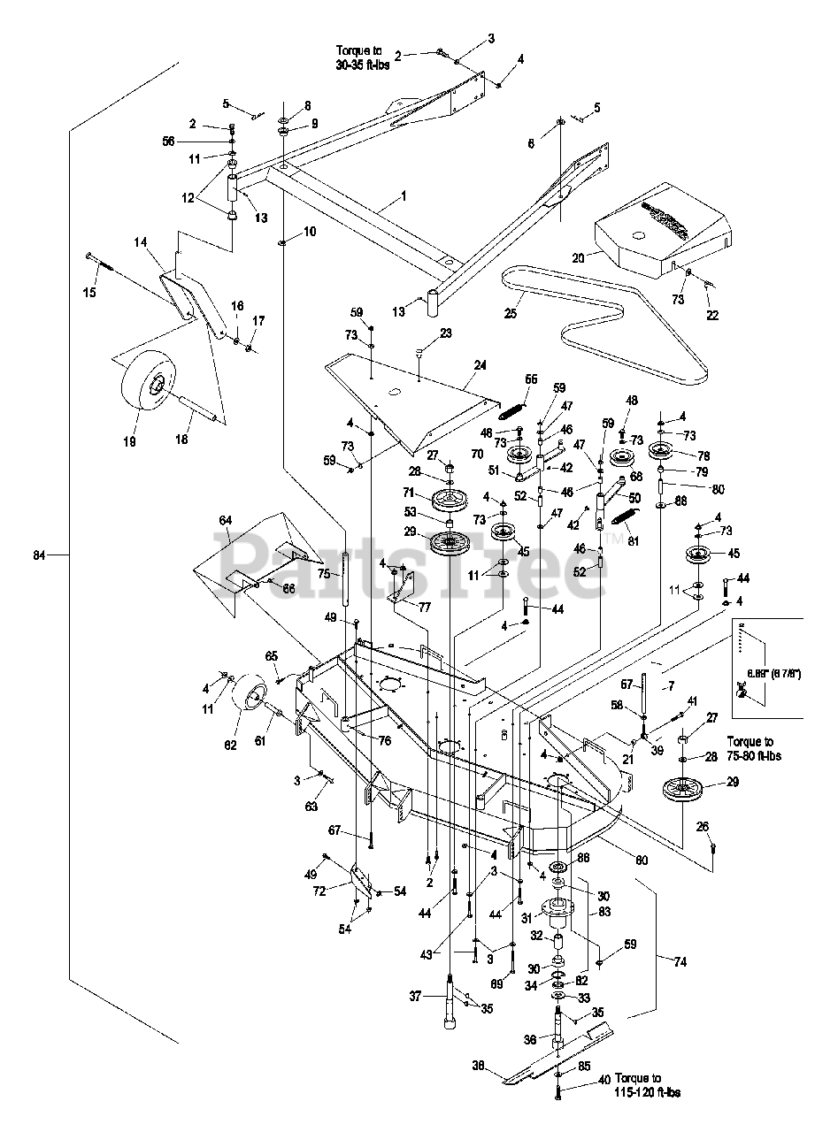 Exmark TR23KC - Exmark Turf Ranger Front Mount Mower, 23HP Kohler (SN ...