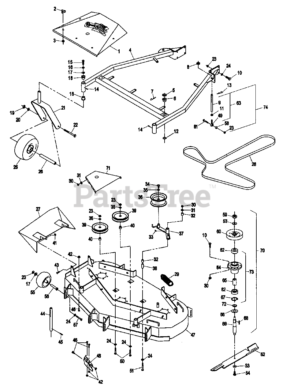 Exmark TT3615KC - Exmark 36" Turf Tracer Hydro Walk-Behind Mower, 15hp ...