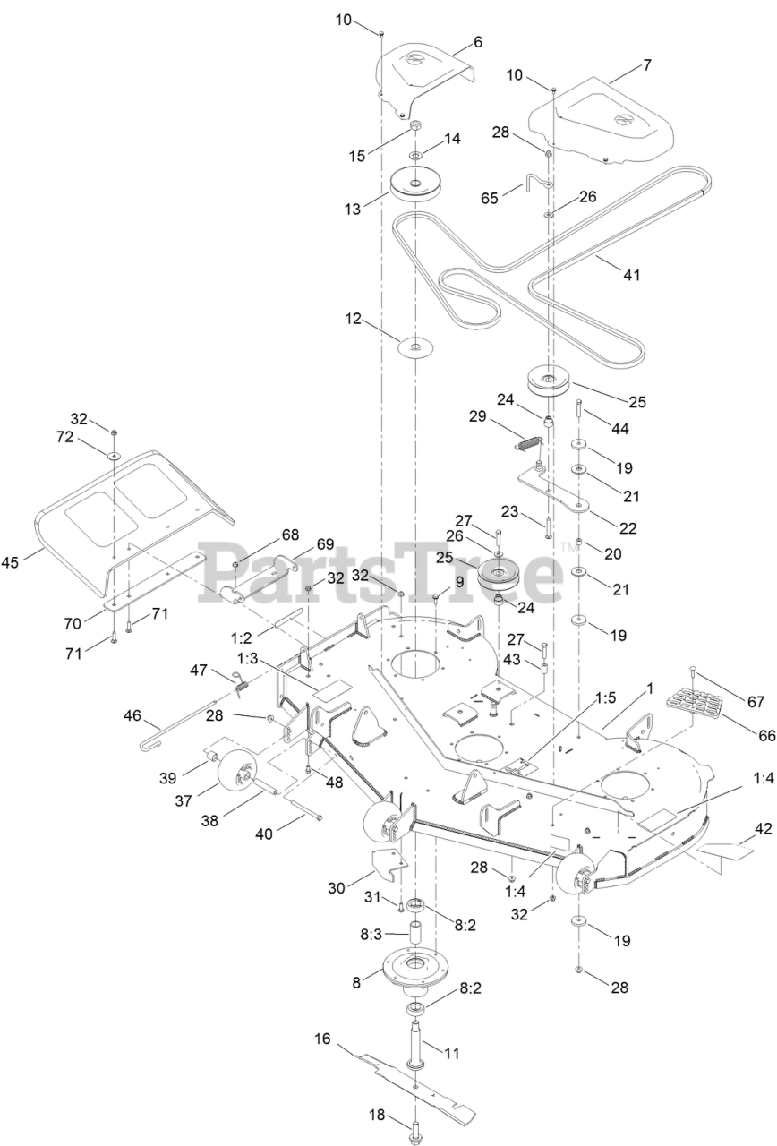 Toro 75315 (MR 5400) - Toro 54" Titan Zero-Turn Mower (SN: 413000000 ...