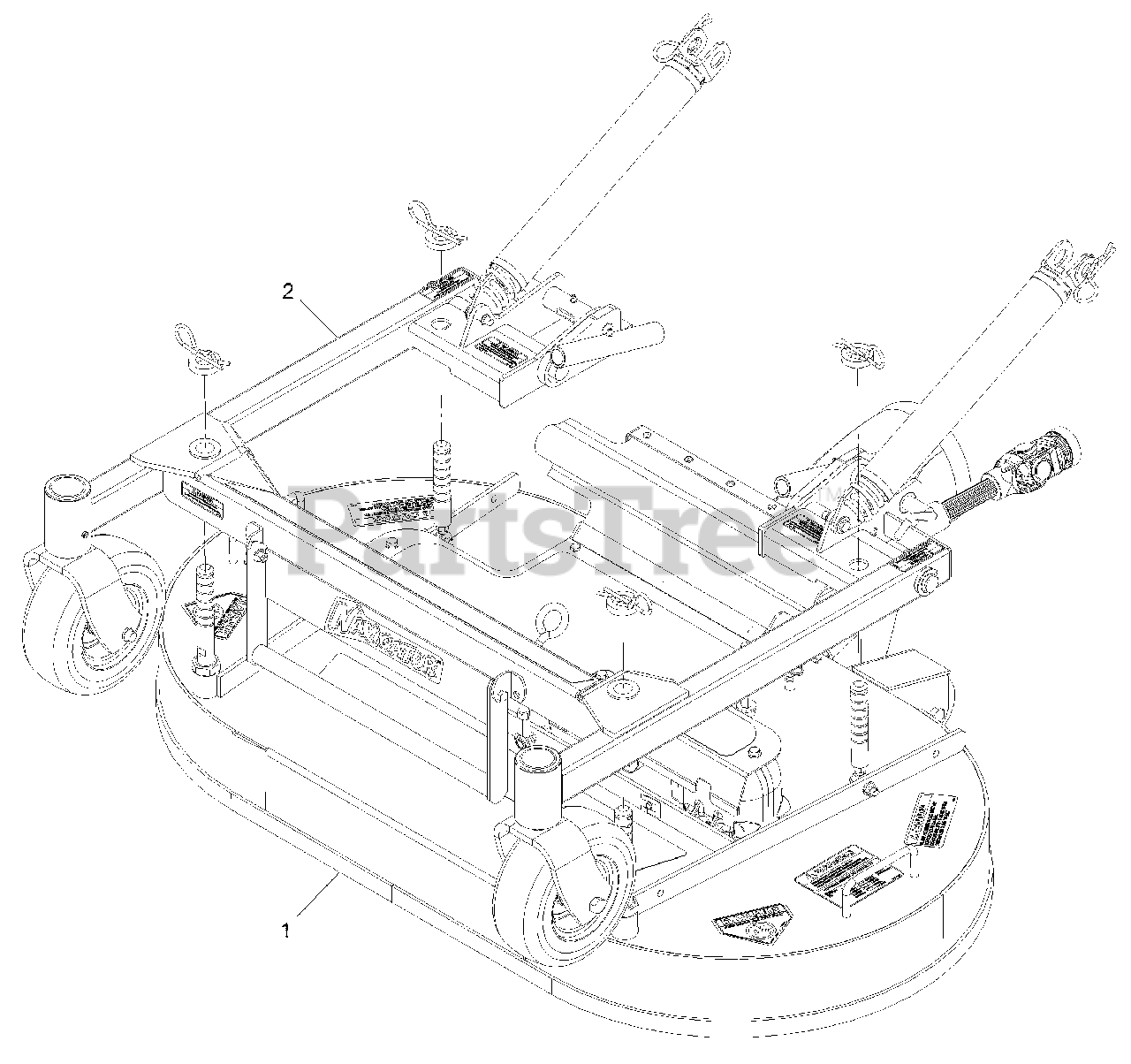 Exmark NVS730AKC48000 - Exmark 48" Navigator Front Mount Mower, Kohler ...
