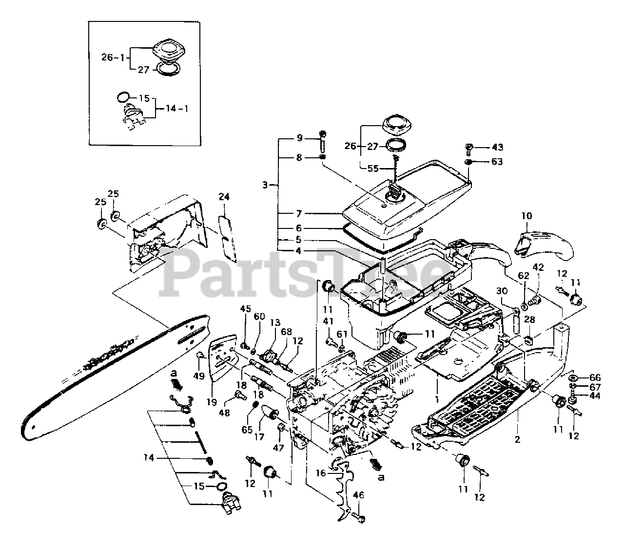 Tanaka ECS-506 - Tanaka Chainsaw Rear Handle Parts Lookup with Diagrams ...