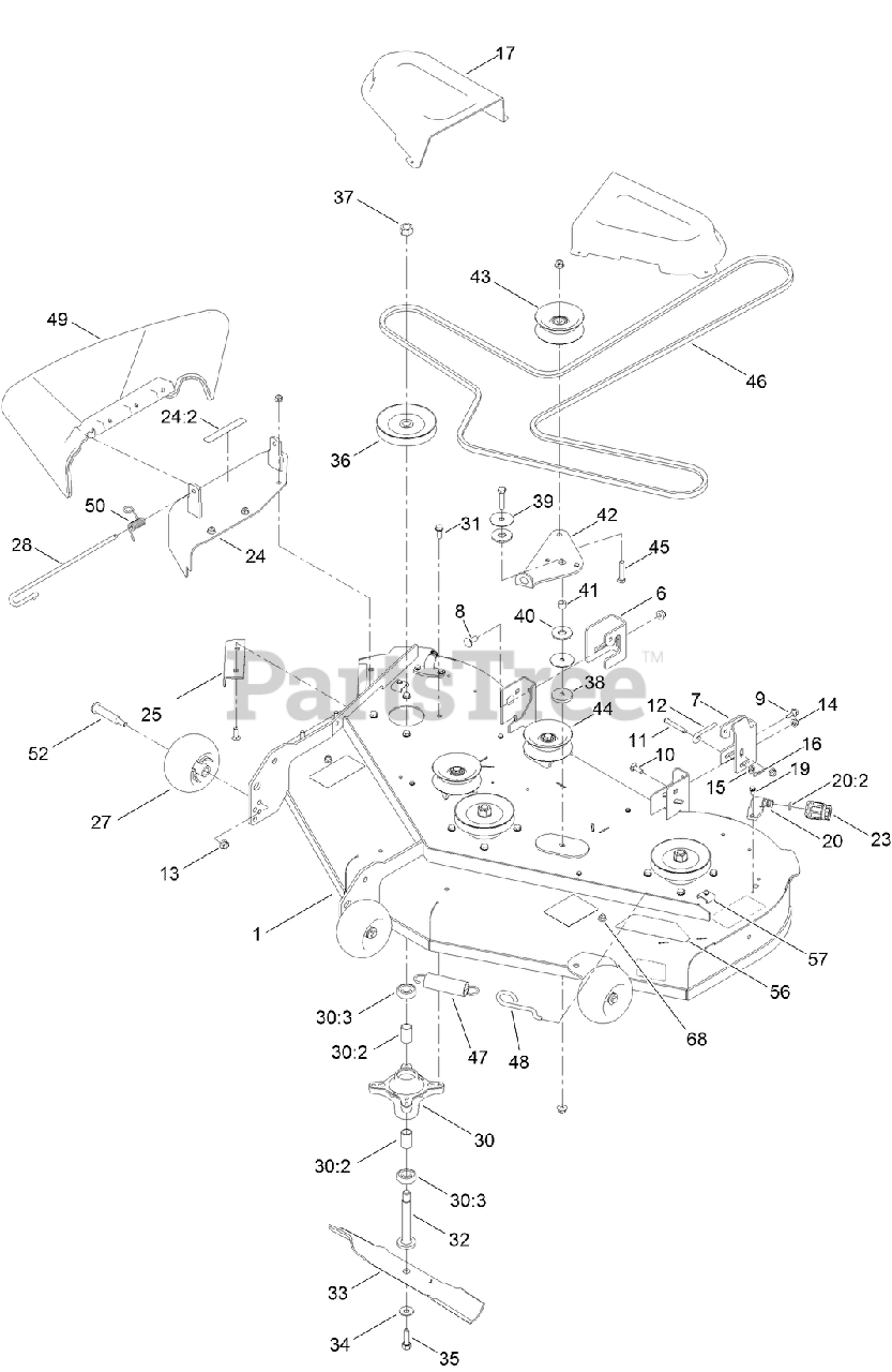 Toro 74775 (MX 5000) - Toro 50" TimeCutter Zero-Turn Mower (SN ...