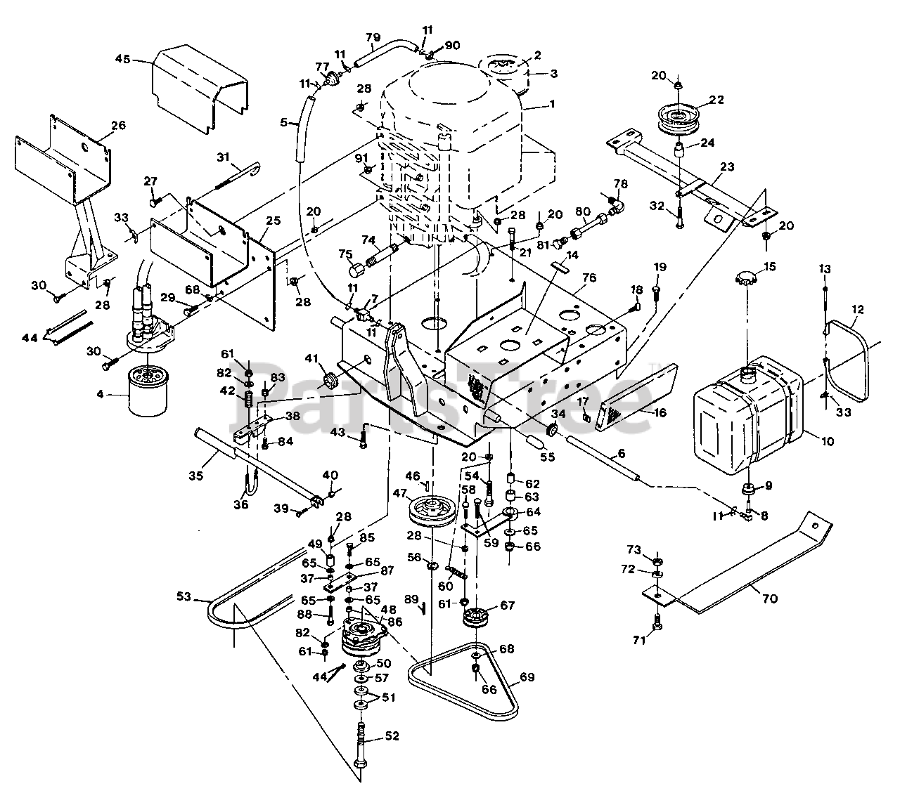 Exmark TR18KO - Exmark Turf Ranger Front Mount Mower, 18hp Kohler (SN ...