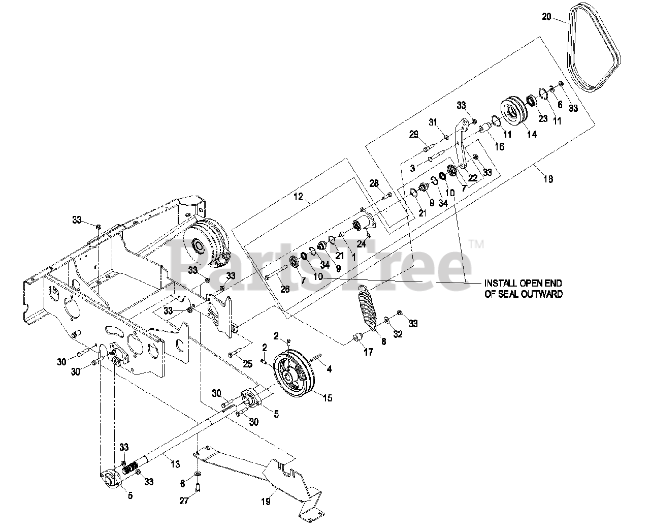 Exmark FR27KC - Exmark Front Runner Front Mount Mower, 27HP Kohler (SN ...