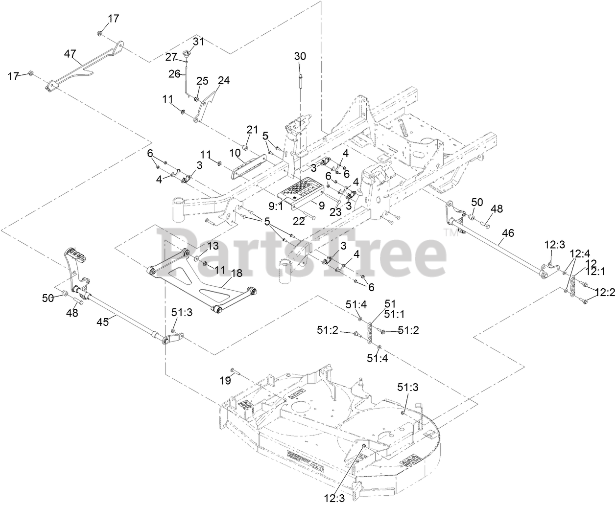 Exmark RAE708GEM44300 - Exmark 44" Radius E-Series Zero-Turn Mower ...