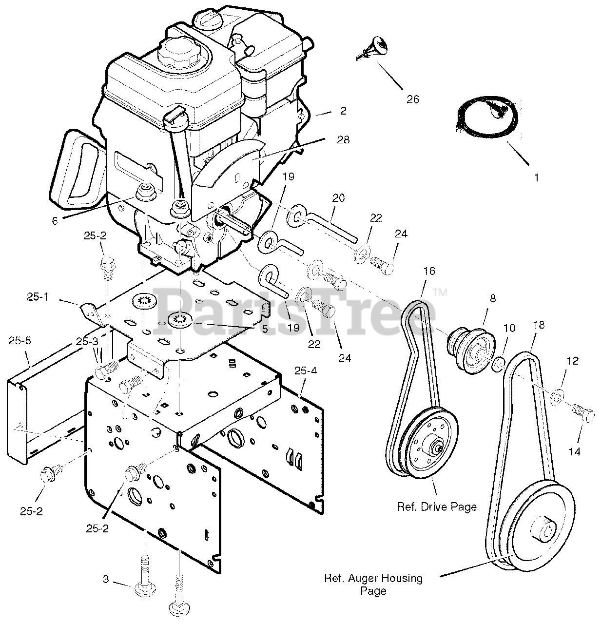 Frontier ST1332 (632130x16B) - Frontier 32" Snow Thrower (2004) Engine ...