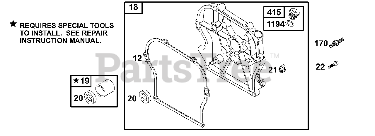 Briggs & Stratton 137202-1134-E1 - Briggs & Stratton Horizontal Engine ...
