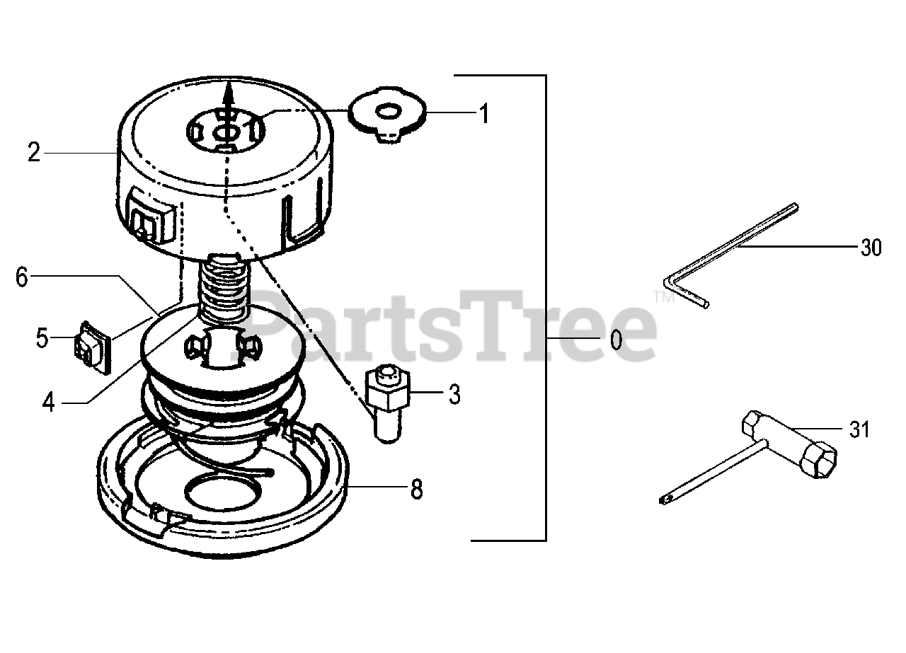 Tanaka TBC-230B - Tanaka String Trimmer Cutting Head & Tools ~B001001 ...