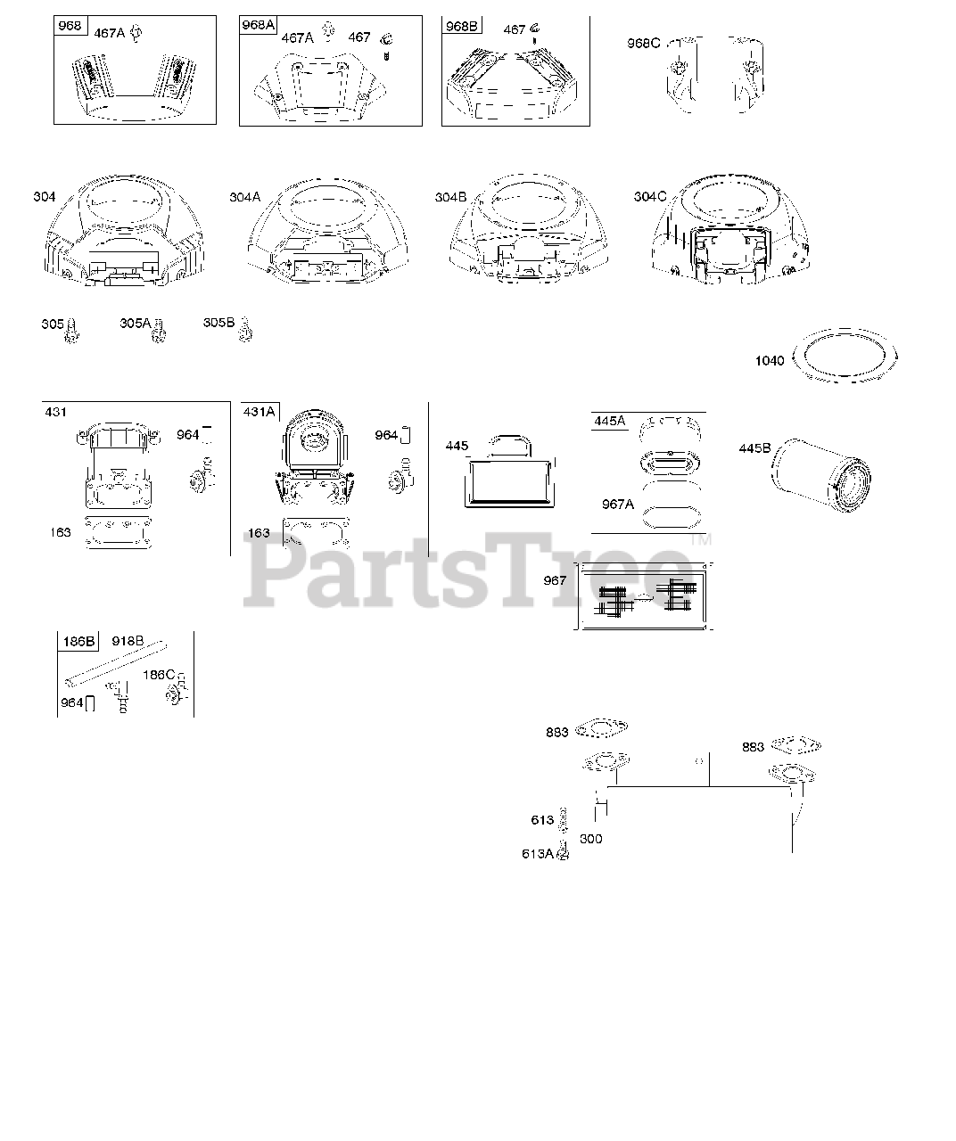Briggs & Stratton 445677-1274-B1 - Briggs & Stratton Vertical Engine ...