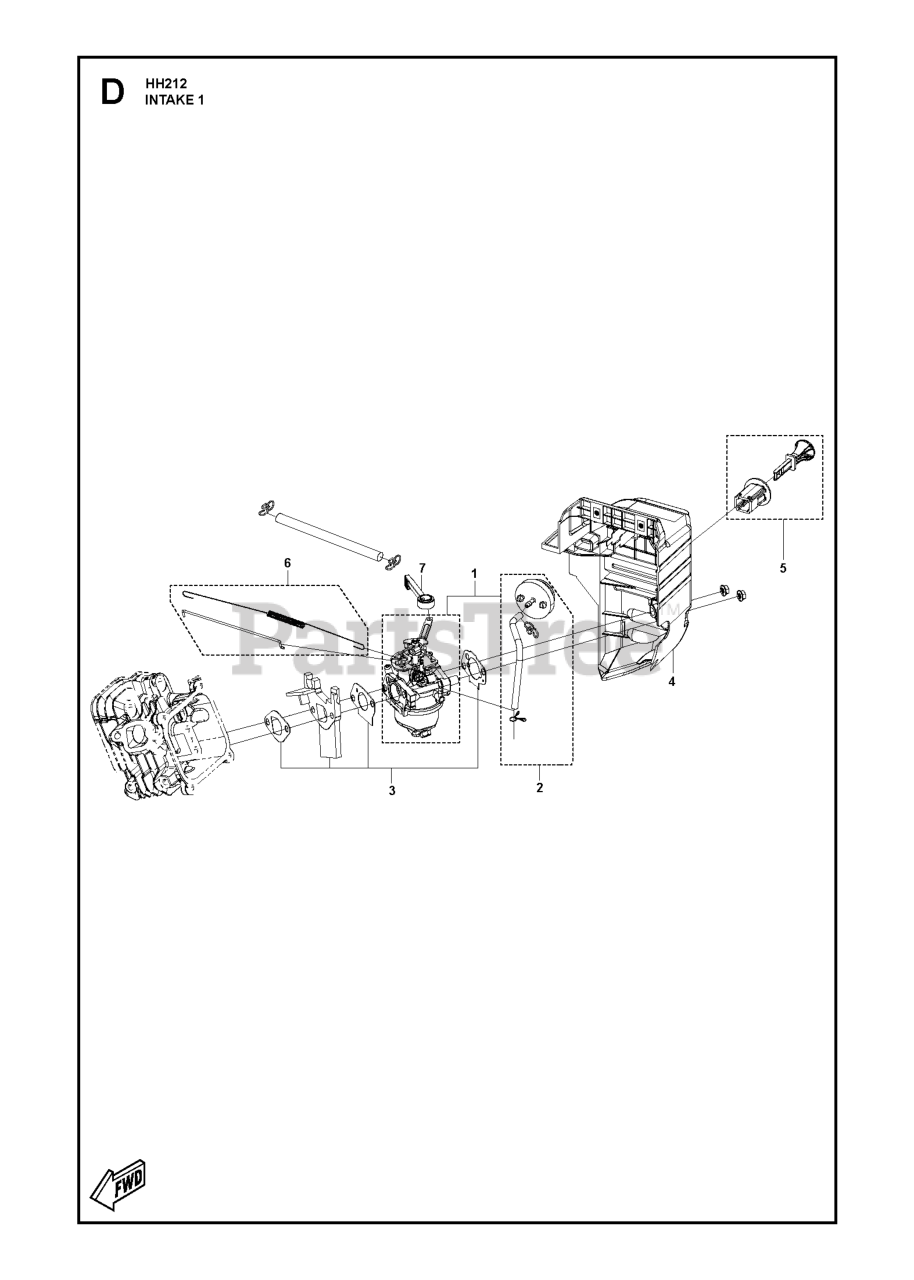 Husqvarna 596210001 - Husqvarna Engine (2020-05) INTAKE 1 Parts Lookup ...