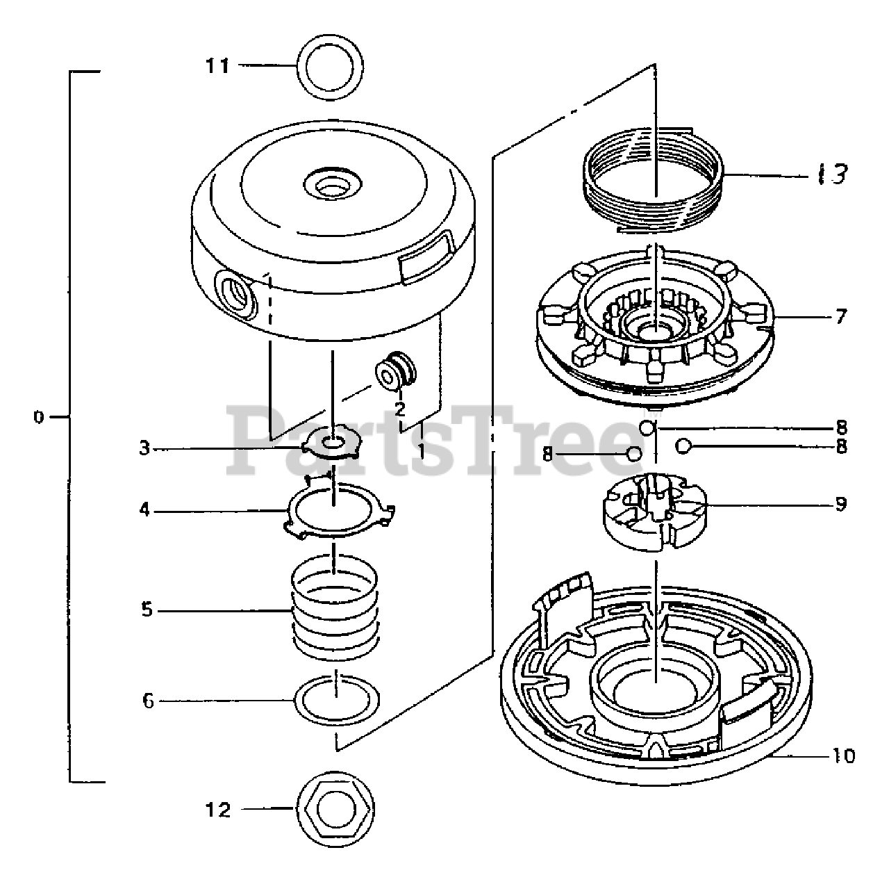 Tanaka TBC-2400 - Tanaka Line Trimmer Nylon Line Head Parts Lookup with ...