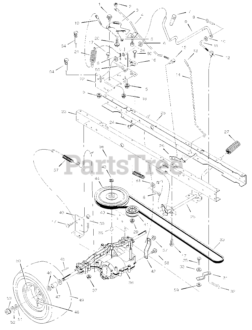 Murray 405015x92A - Murray 40" Lawn Tractor (2002) Motion Drive Parts ...