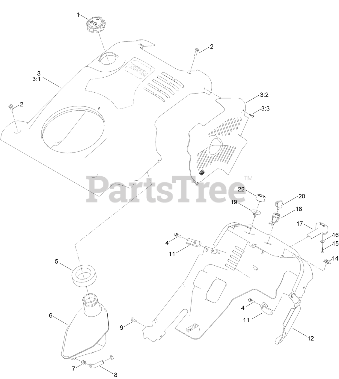 Toro 38751 (721 R-C) - Toro 21" Power Clear Commercial Snow Thrower (SN ...