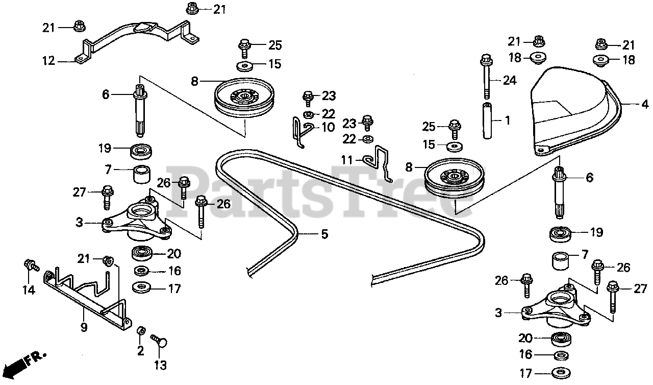 Honda H2013 K1 SDAC (MZBF) - Honda Harmony Lawn Tractor, Made in USA ...