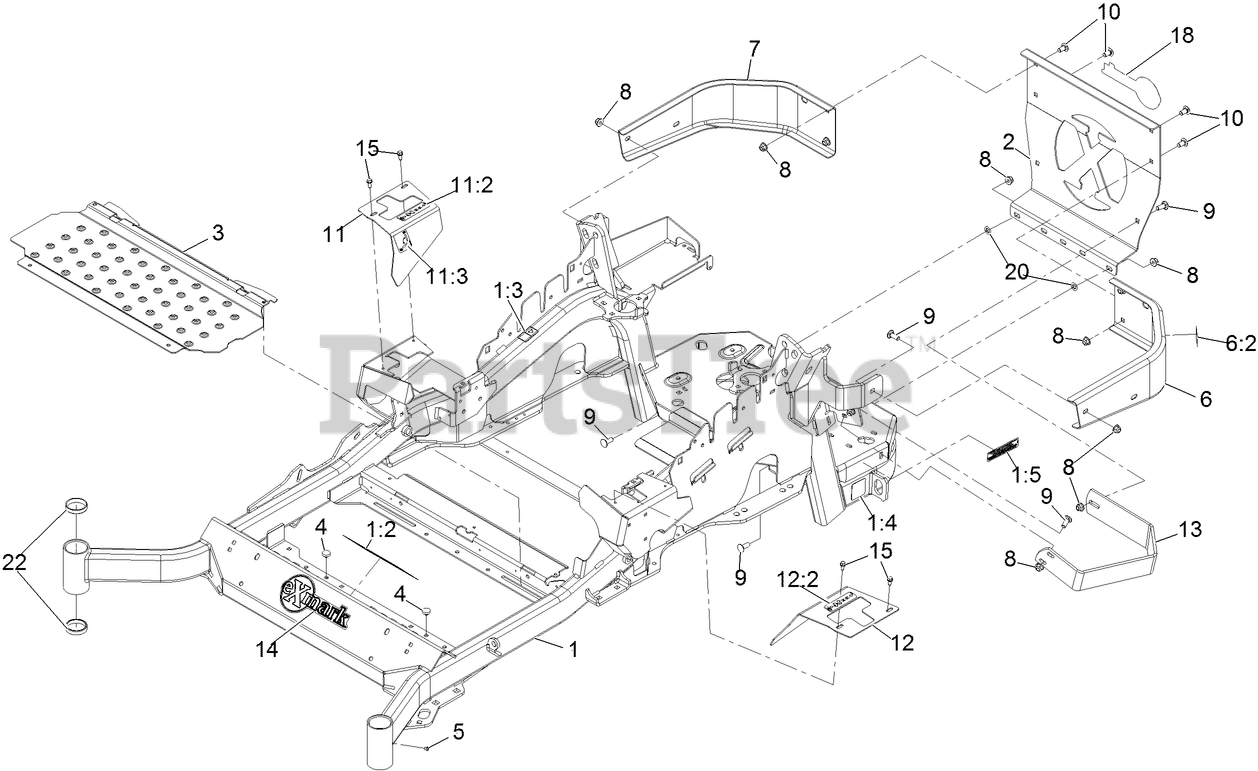 Exmark LZX801GKA60600 - Exmark 60" Lazer Z X-Series Zero-Turn Mower ...