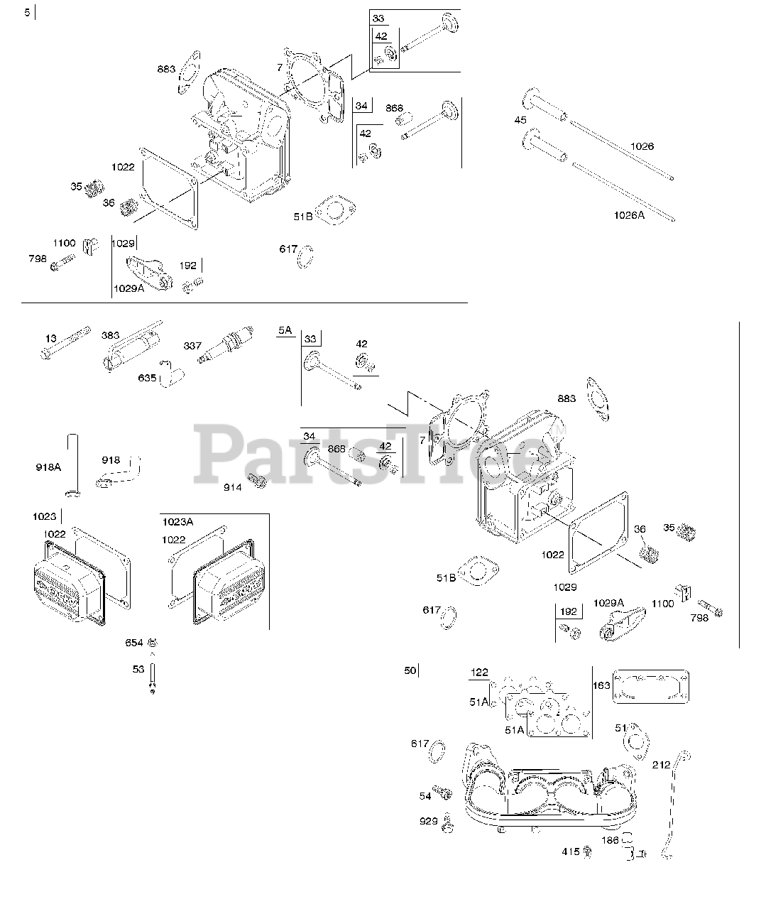 Briggs & Stratton 445577-1187-B1 - Briggs & Stratton Vertical Engine ...