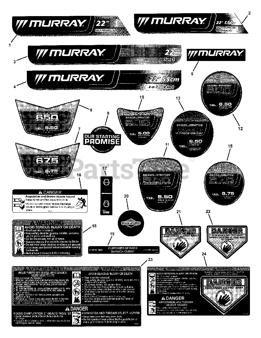 Murray M 2265 HW FC (7800259) - Murray 22" Walk-Behind Mower, Canada ...