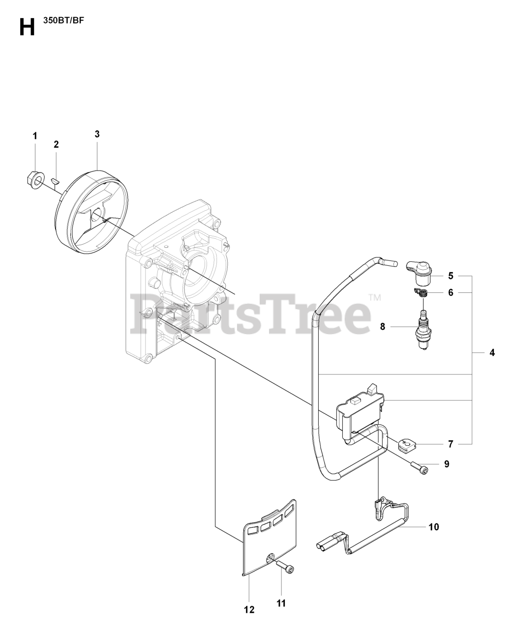 Husqvarna 350 BT - Husqvarna Backpack Blower IGNITION SYSTEM Parts ...